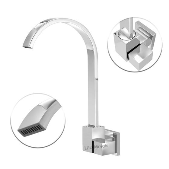 Torneira Diamante Parede Bica Móvel Quadrada Fort Metais Js - Torneira ...