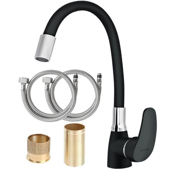 Torneira Flexivel de Bancada, Mesa Para Pia Cozinha Quente e Frio Fc ...