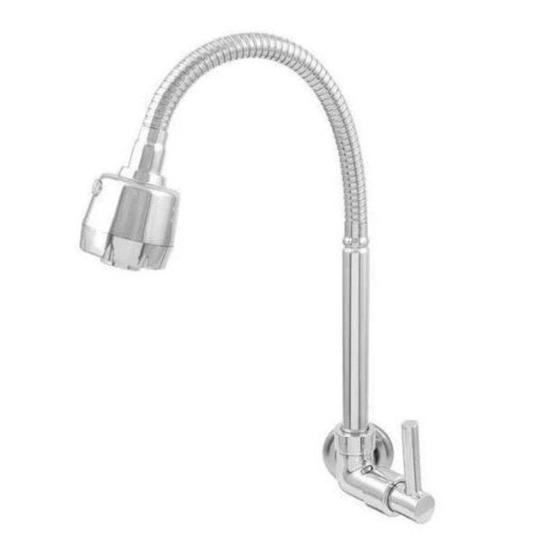 Torneira Gourmet Parede Cromada Metal Flexível 1/4 de Volta - Hidrofix ...