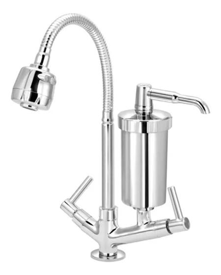 Torneira Metal Inox Filtro Gourmet Pia Mesa Cozinha Bancada S O S