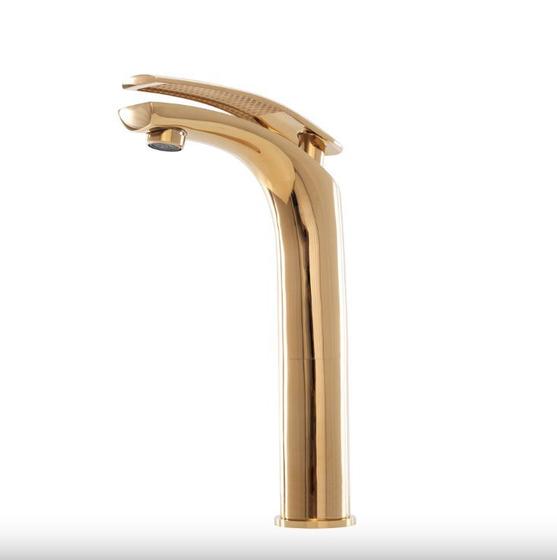 Torneira Misturador Monocomando Bica Alta Dourada Tigres - Bruno ...