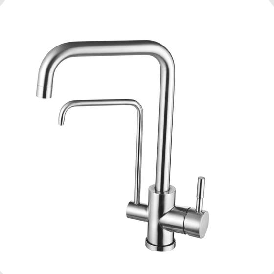 Torneira Misturador Monocomando Cozinha Mesa c/ Saída Água Filtrada Loren Loft 2263 I82 Dn15 ...