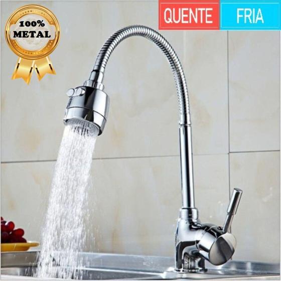 Torneira Monocomando Misturador Flexivel Gourmet de Cozinha Inox - Plus ...