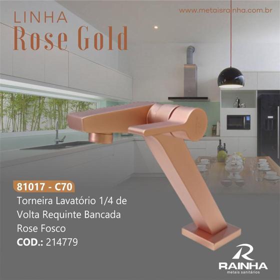 Torneira P/Lavatório Bancada Requinte Rose 81017 - Rainha - Metais ...