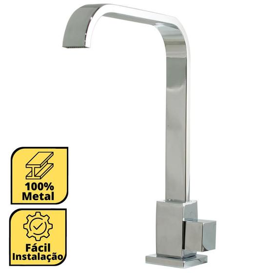 Torneira para Cozinha de Bancada Perfil Quadrada em Metal Cromado Clius - Clius Metais ...