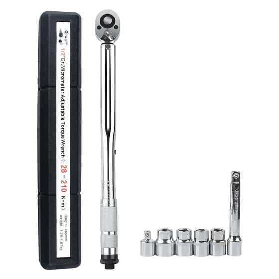 Torquimetro De Estalo 1/2 Pol 28 - 210nm Cr-mo Reversível - Micrometer - Torquímetro - Magazine ...