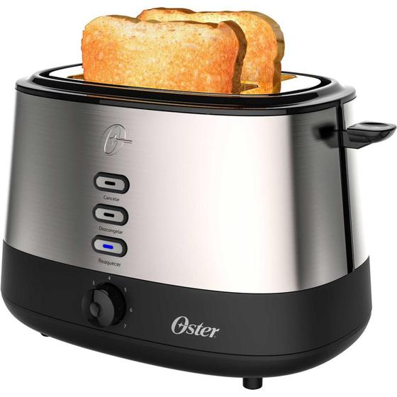 Torradeira eletrica oster 220v inox 800w c/ 7 niveis de tostagem ...