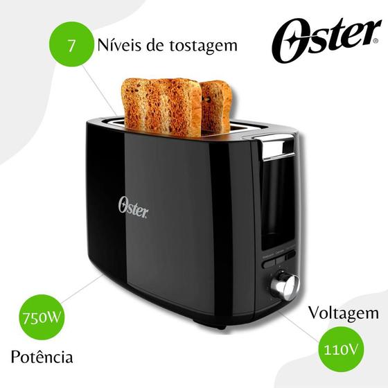 Torradeira Simple Life Oster OTOR650 Preto - 110V - Torradeira ...