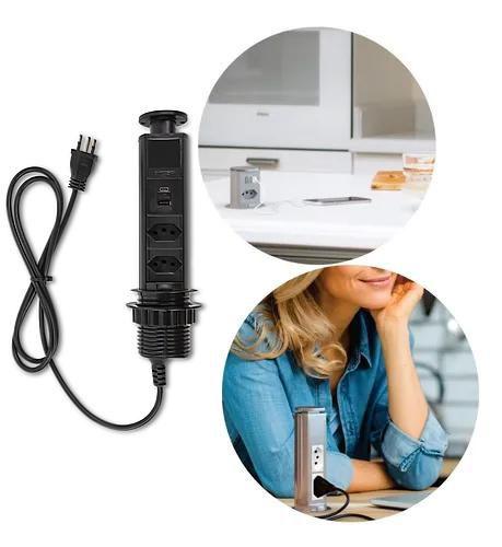 Torre De Tomada Mesa Bancada 2 Tomadas 20a + Usb 2.1a Qtmov - Dutotec ...