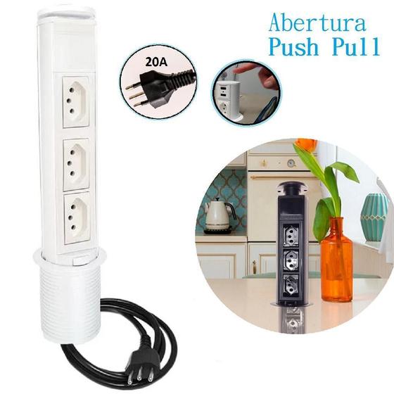 Torre Mini Totem Manual 3 Tomadas 20A Nbr Branco Qtmov - Dutotec ...