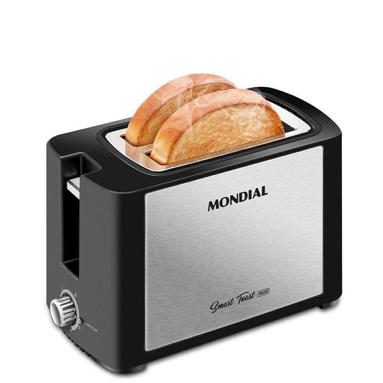 Tostador de Pão Mondial Smart Toast, 800W, 127V, Preto e Inox - T-13 ...