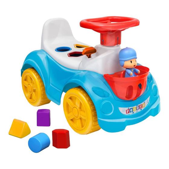 Totoka com Pocoyo e Cestinho Quadriciclo Carrinho Triciclo Andador ...