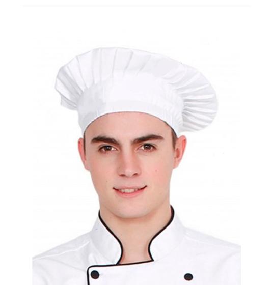 Touca Chapéu Chef Gastronomia Cozinha Premium Branca - Gardenia Jalecos ...
