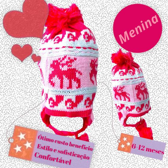 Touca Infantil Bebê Peruana 6-12 Meses Menino Menina Criança Varejo 1 ...