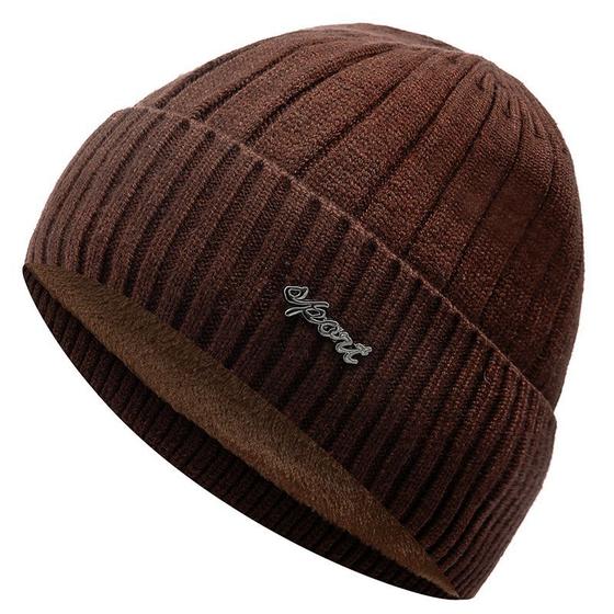 Touca Masculina Adulta Lisa Com Forro Interno Para Frio Intenso - Bogu ...