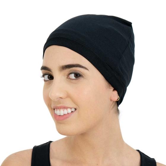 Touca Nero Com Barra Para Cabelos Preto - SANTA CLARA - Acessórios para ...