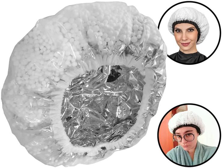 Touca Térmica Metalizada Com Isopor Para Hidratação Nutrição Tratamento ...