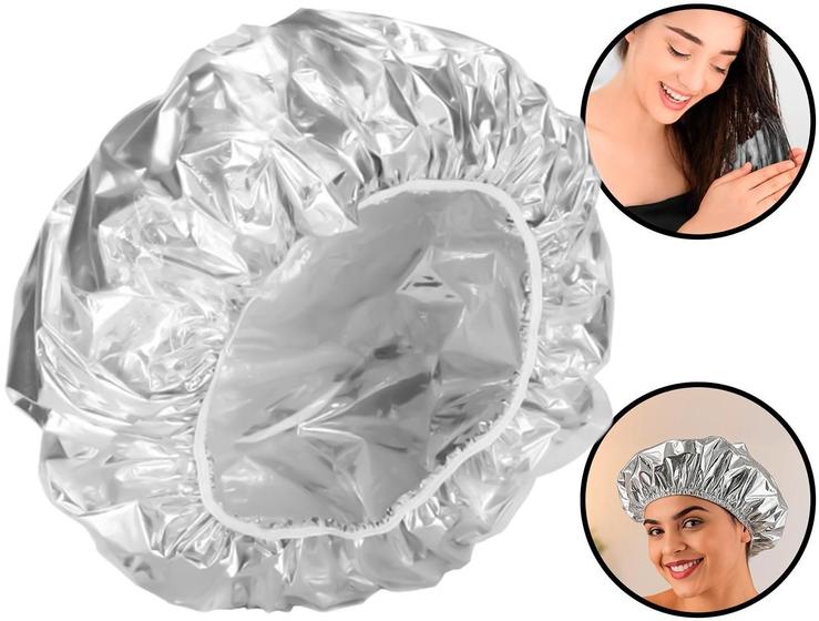 Touca Térmica Metalizada Para Hidratação Nutrição Tratamento Capilar ...