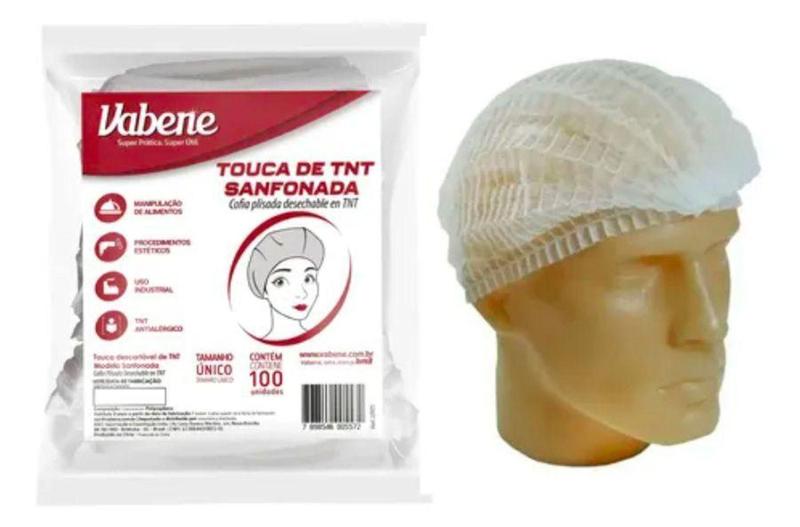 Touca tnt sanfonada 100 un/pct vabene - EPI - Magazine Luiza