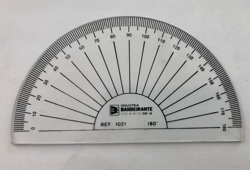Transferidor 180º x 12 cm com 25 unidades - Bandeirantes - Estojo ...