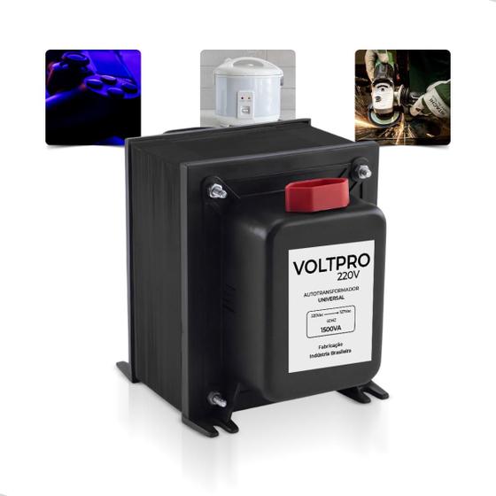 Transformador 1500va Bivolt Conversor de Energia Auto Trafo Corrente 800w Voltpro Atende ...