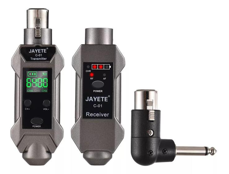 Transmissor De Receptor De Áudio Uhf Jayete C-01 Microfone C ...