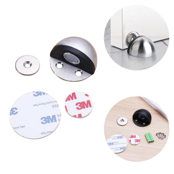 Trava Fixador Prendedor Porta Anti Vento Impacto - Magnético Com Imã ...