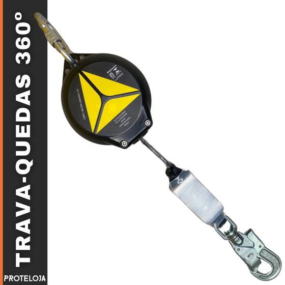 Trava Quedas Retrátil 6m Abs Com Mosquetão Trabalho Altura - Delta Plus ...