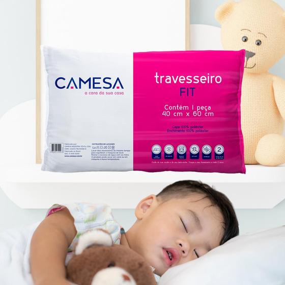 Travesseiro Para Criança 2 A 7 Antialérgico Lavável Macio - Camesa ...