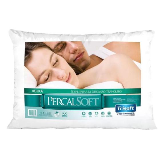Travesseiro Percal Soft 180 Fios 50x70cm Trisoft - Travesseiros - Magazine Luiza