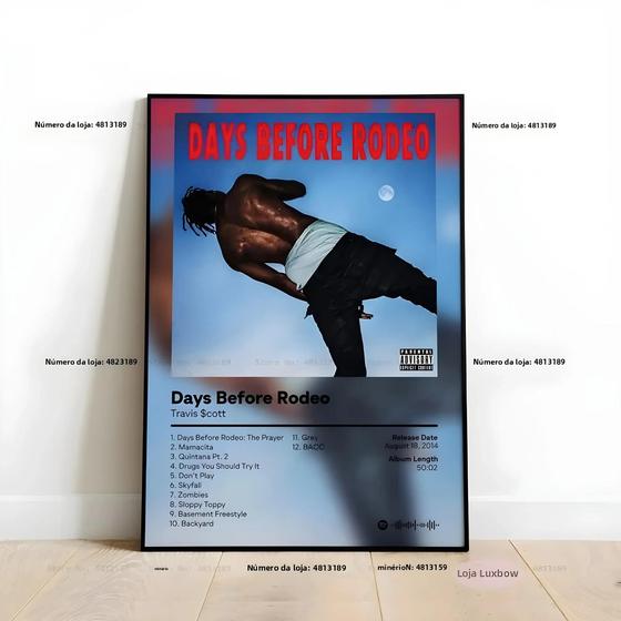 Travis Scott Jackboys Rodeo Astroworld Hip Hop Música Álbum Poster ...