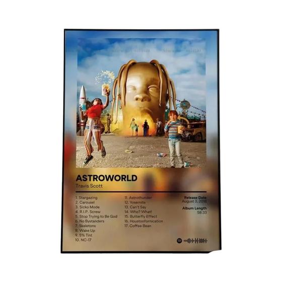 Travis Scott Jackboys Rodeo Astroworld Hip Hop Música Álbum Poster ...