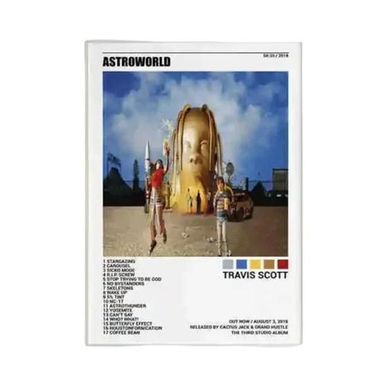 Travis Scott Utopia Hip Hop Rapper Wall Art Canvas Print Astroworld ...