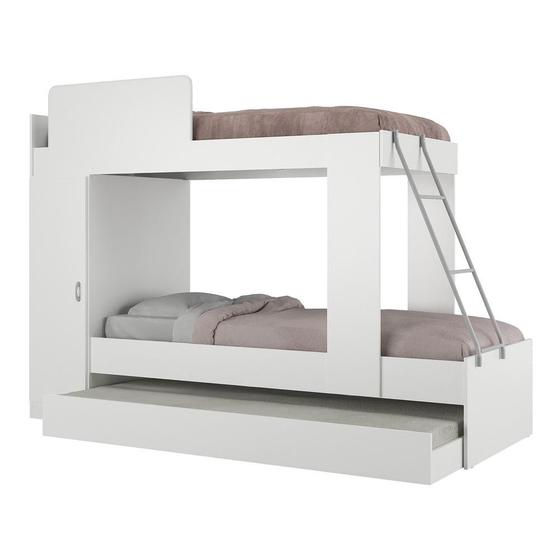 Treliche com Colchão Incluso 1 Porta Havana Multimóveis Branco ...
