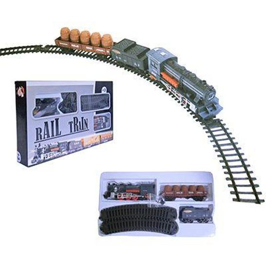 Trem Ferrorama à Pilha c/ Locomotiva Vagão e Trilho - 129035 - Pica pau ...