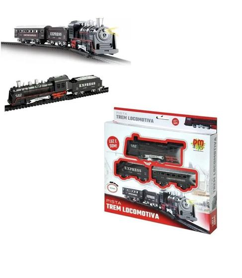 Trem / Ferrorama Locomotiva Com Som E Luz A Pilha - DM BRASIL ...