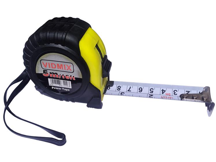 Trena 5 Metros X 25mm Com Trava Profissional - Vidmix - Trena ...