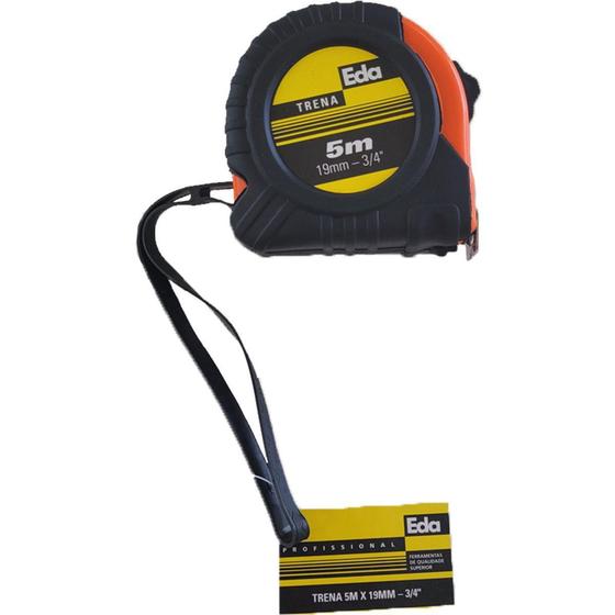 Trena 5m x 19mm Corpo Emborrachado Metro e Polegada Profissional - Boas ...
