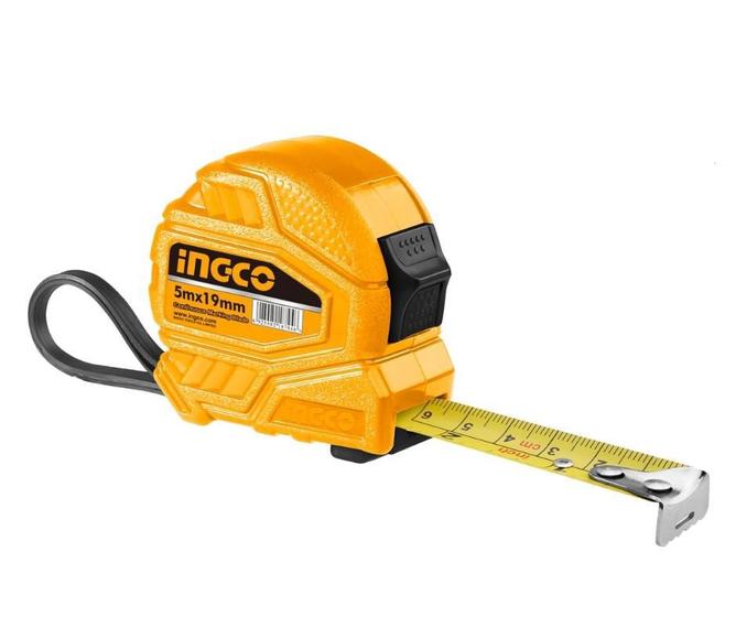 Trena De 5 Metros C/ Botão Duplo Fita De 19 Milímetros Ingco - Trena ...