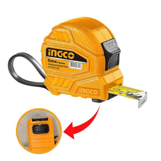 Trena de Bolso Botão Duplo 5 Metros 19mm - INGCO - Trena - Magazine Luiza