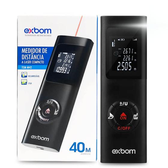 Trena Digital a Laser Slim precisão de 40 Metros Medidor Profissional ...