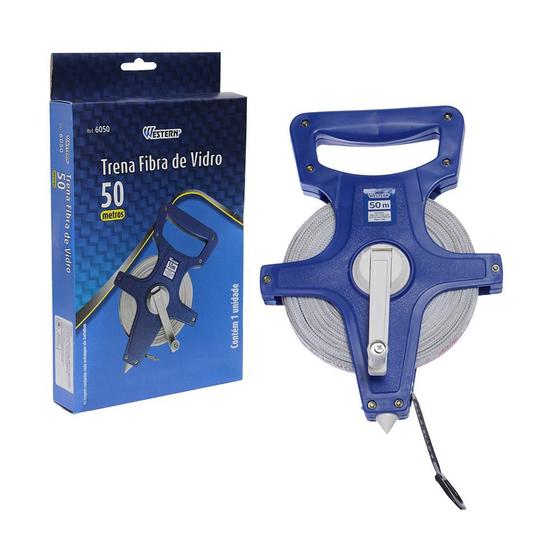 Trena Fita Métrica Longa Aberta Fibra De Vidro Flexível 50 metros ...