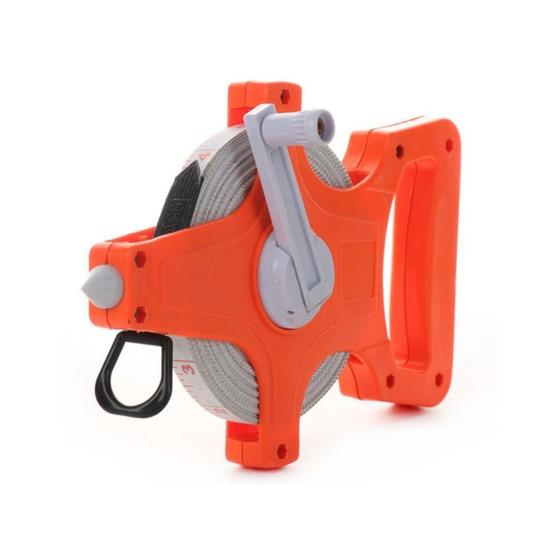 Trena Fita Métrica Longa Fibra Vidro Caixa Aberta 50 metros Plástico ...