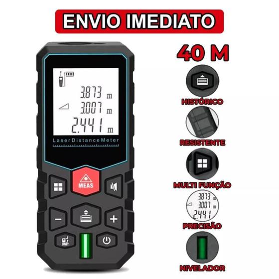 Trena Laser Digital Profissional Mileseey 40 Metros - Trena - Magazine ...