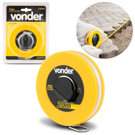 Trena Longa 20 Metros Fechada Fita Fibra de Vidro com Manivela para ...