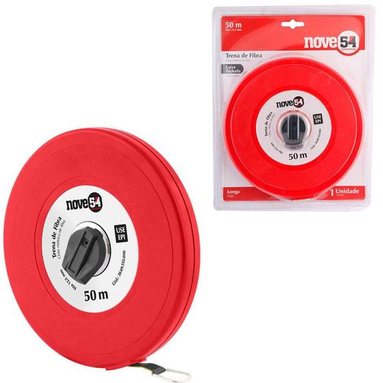 Trena Longa 50 Metros Fechada Fita Fibra de Vidro com Manivela para ...