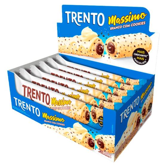 Trento Peccin Massimo Choc Bco Cookies 30g 16un - Chocolate / Barra de ...