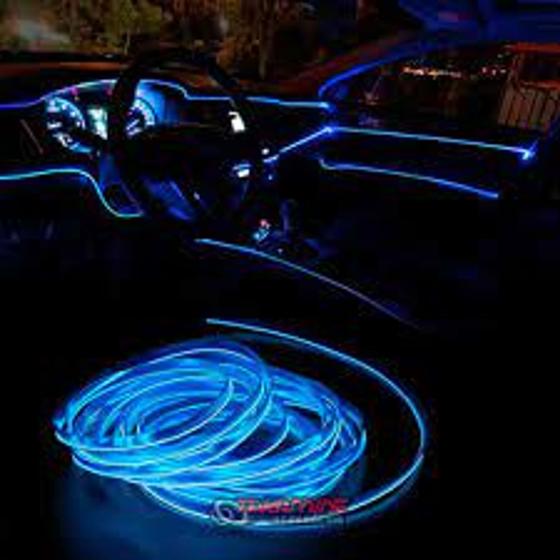 Três unidades fio de led neon em fibra otica para painel de veiculos ...