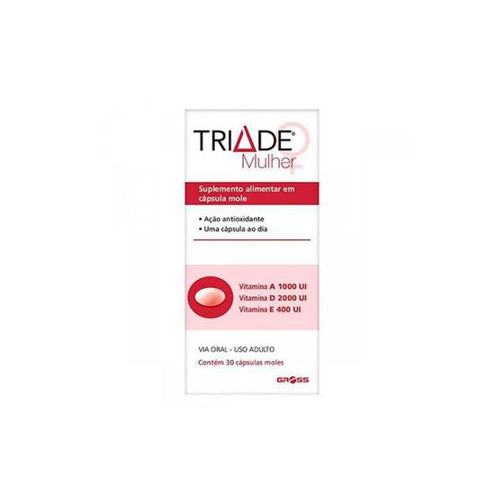 Triade Mulher 30 Cápsulas - Gross - Multivitamínico / Polivitamínico ...