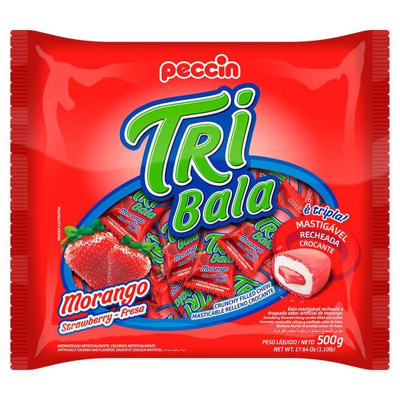 Tribala Morango 500g - Peccin CX c/10 - ** PEC PECCIN - Balas ...